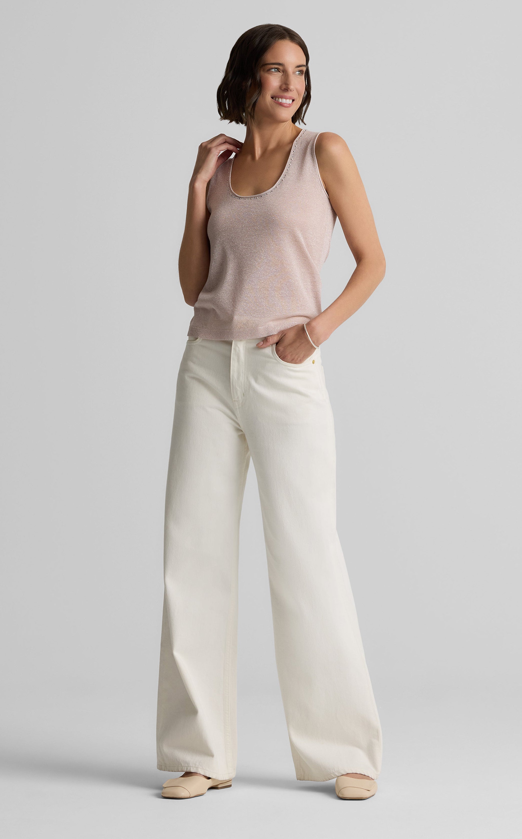 Diana Shell in Metallic Knit – St. John Knits