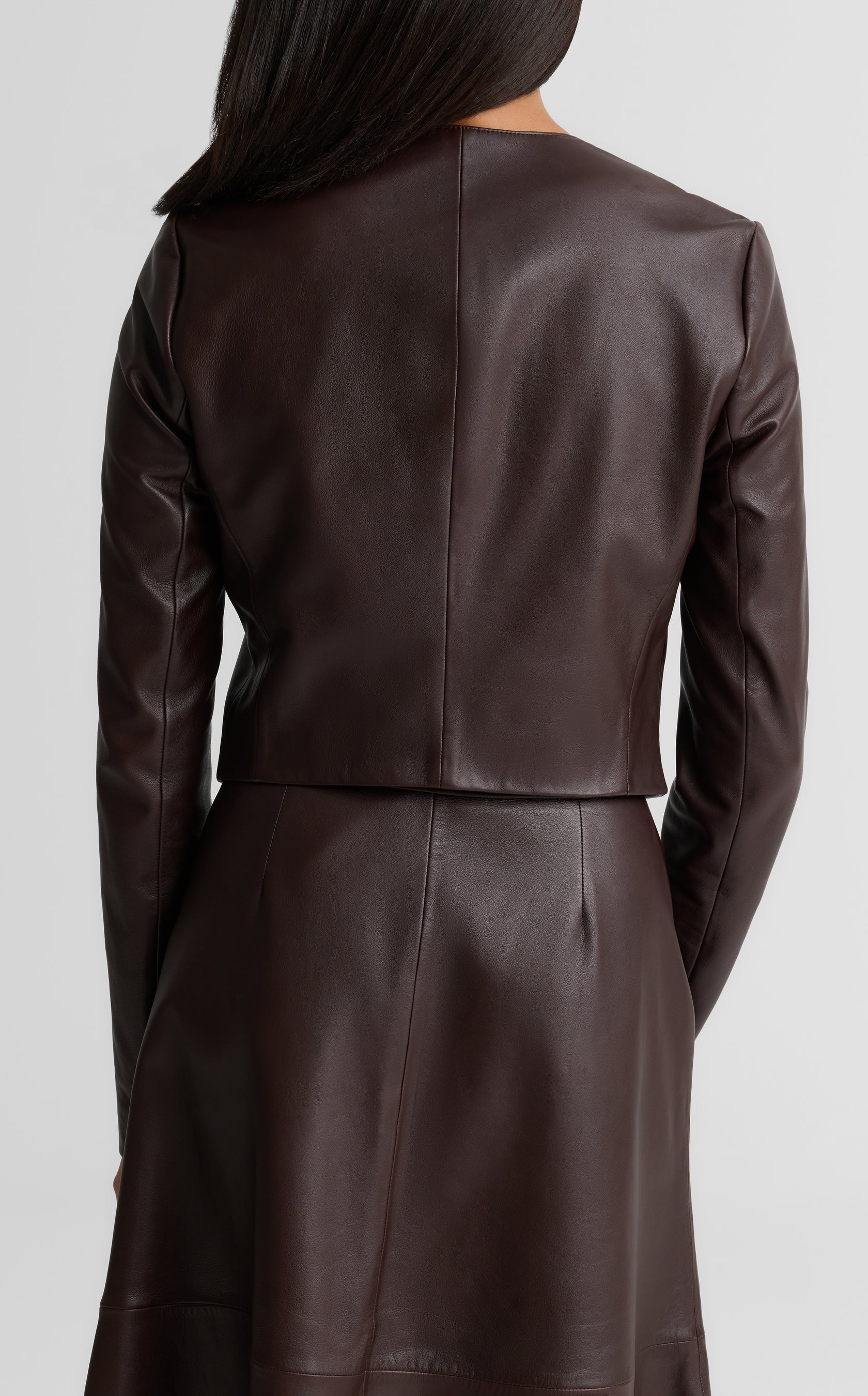 Clarissa Jacket In Nappa Leather – St. John Knits