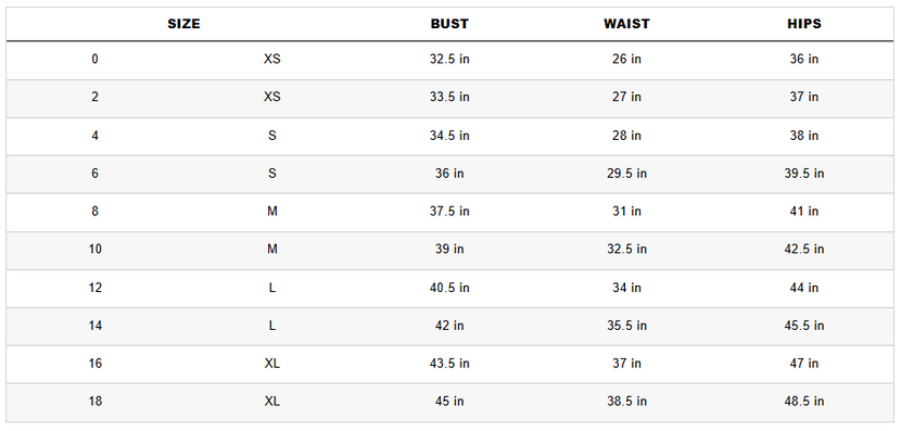 General Body Size Guide | St. John Knits