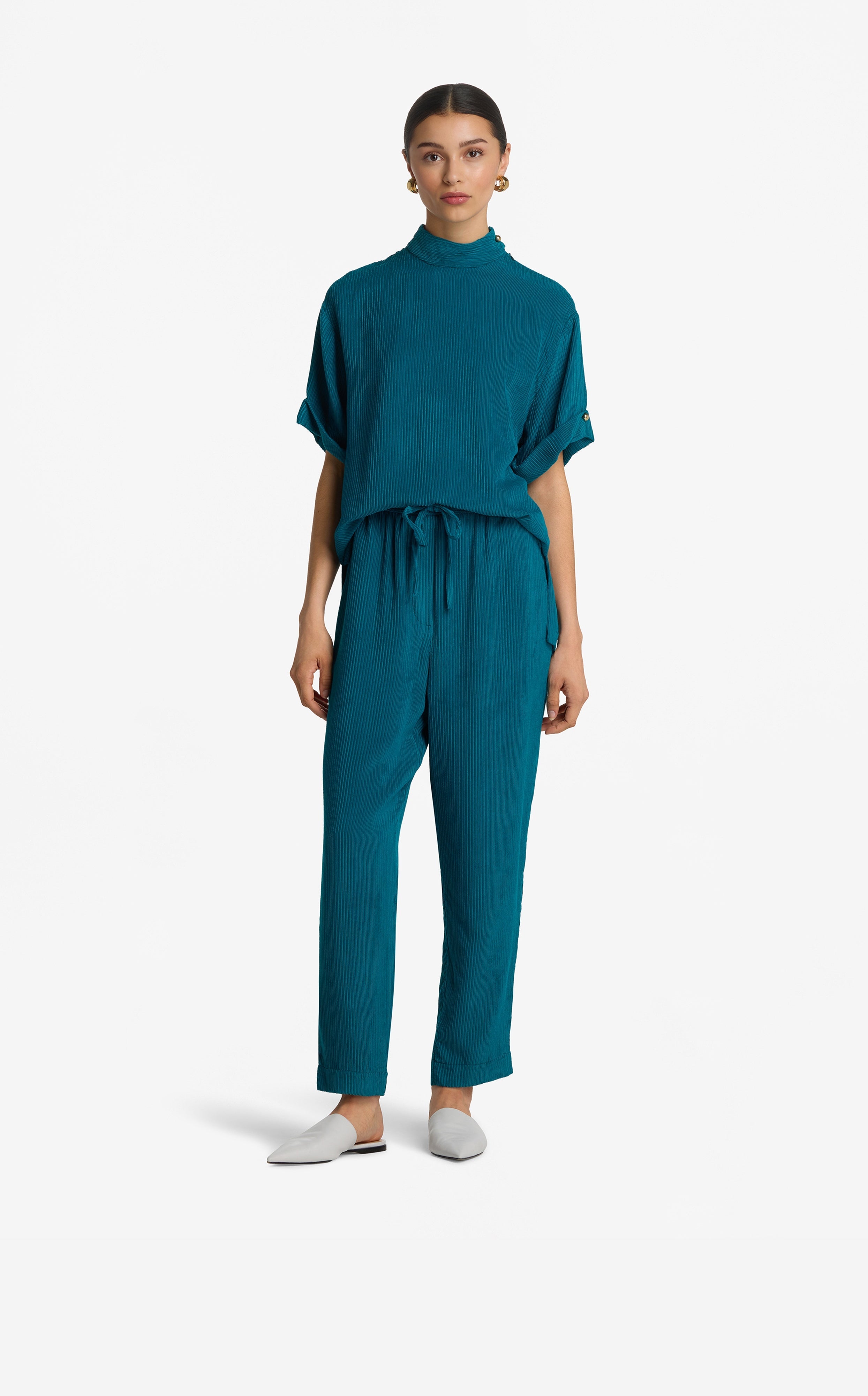 Fluid Velvet Corduroy Top – St. John Knits Fluid Velvet Corduroy Top – St. John Knits