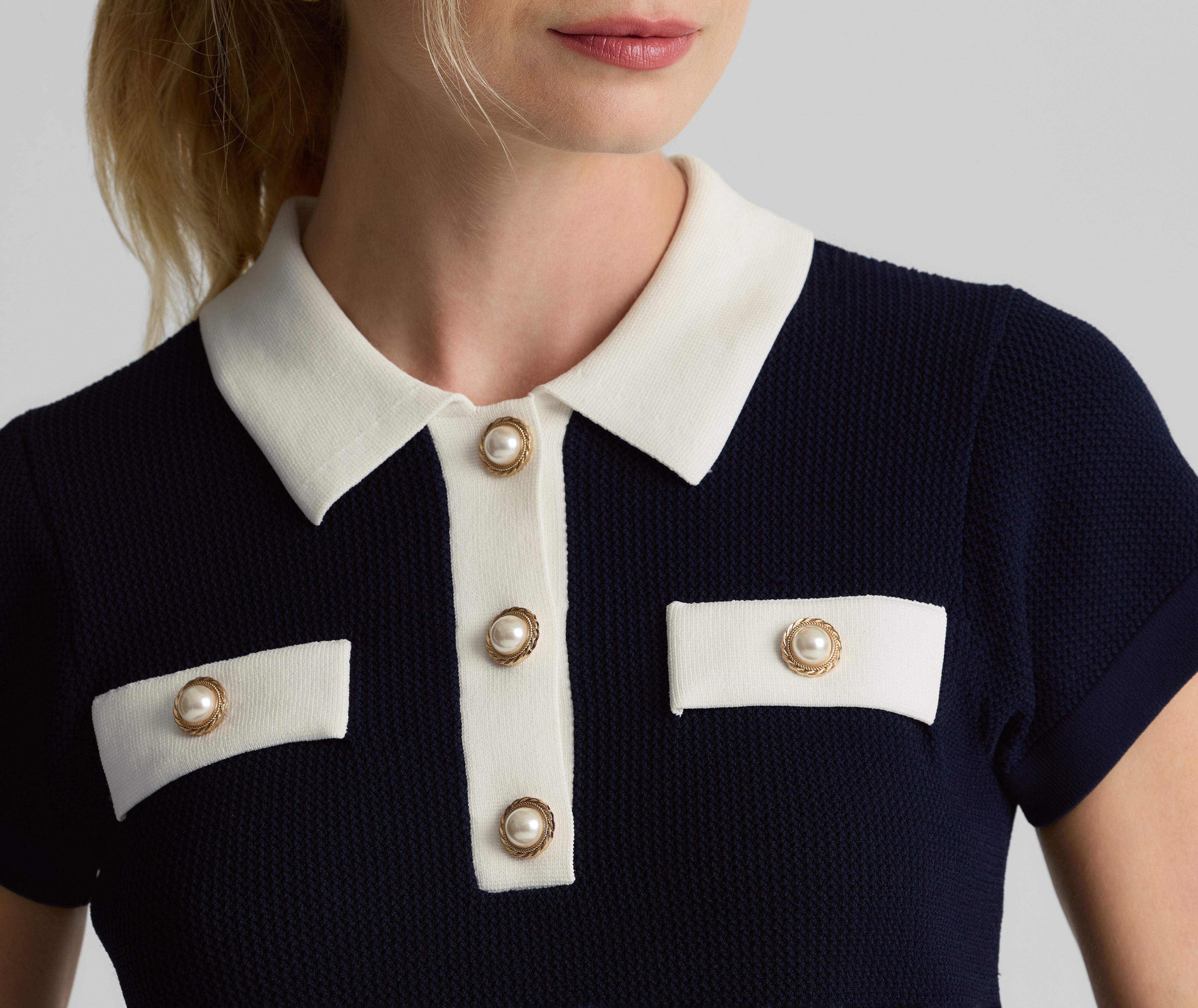 Camryn Sweater in St. John x Malbon Contrast Knit – St. John Knits