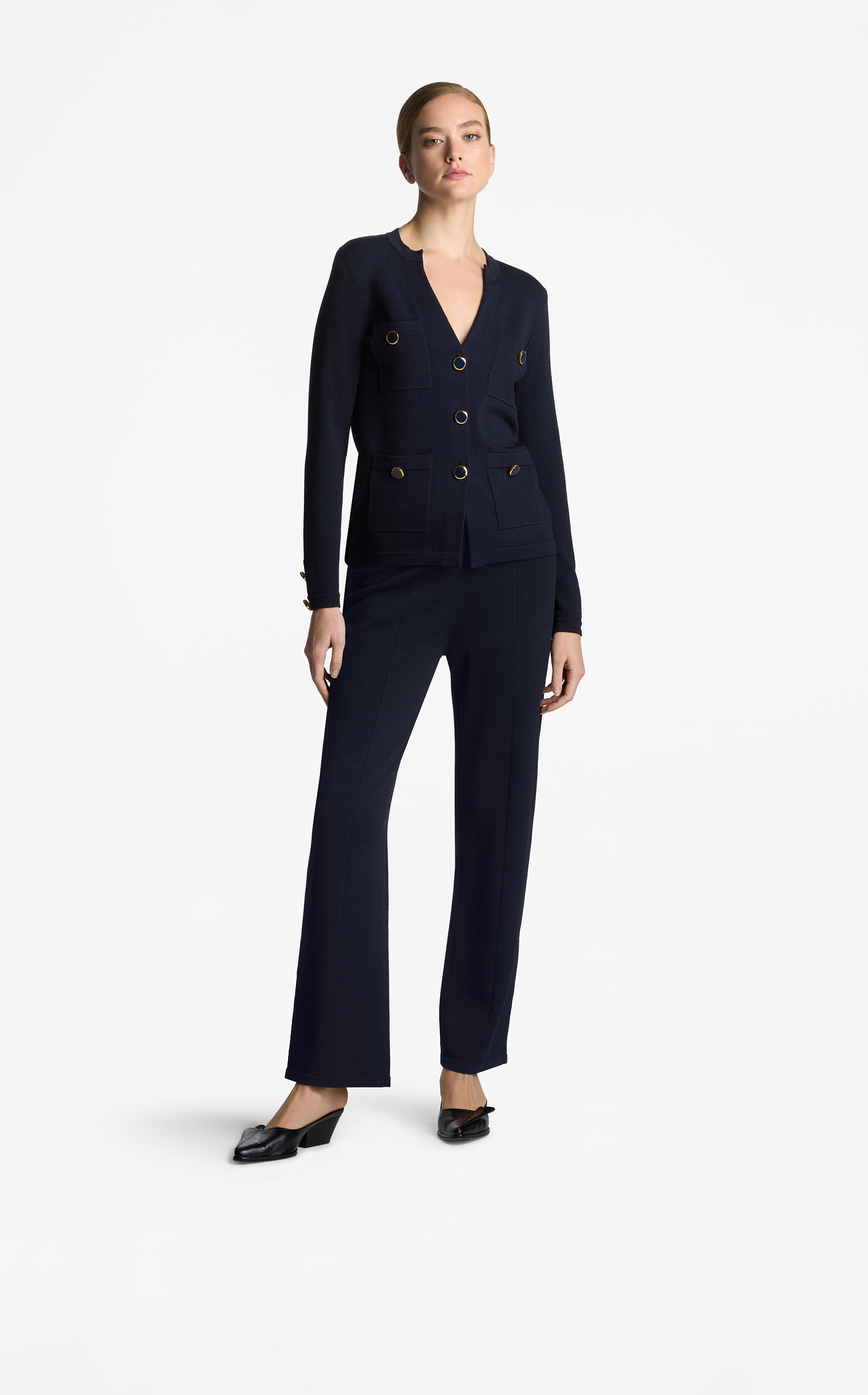 Santiago Knit Button Jacket – St. John Knits Santiago Knit Button Jacket – St. John Knits